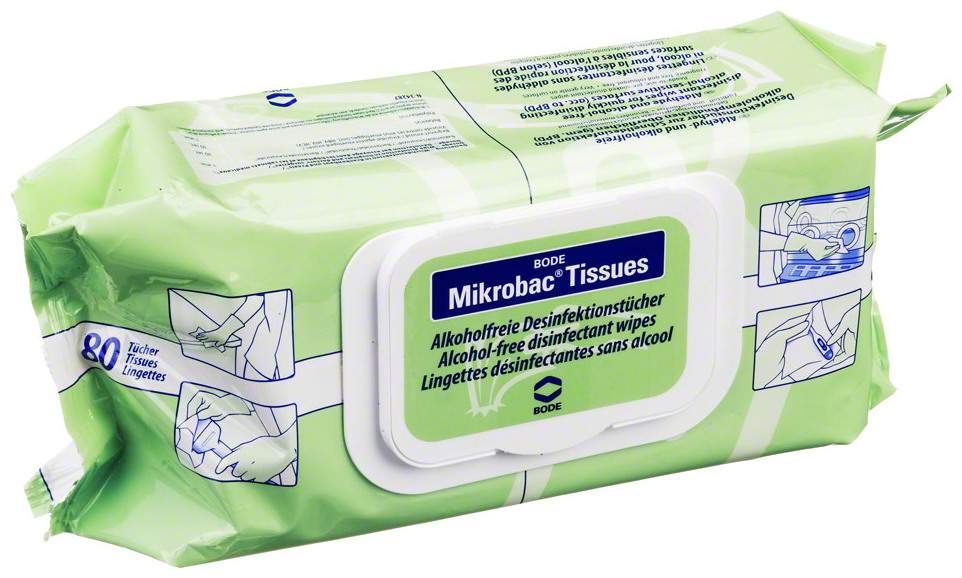 Mikrobac Tissues Alkoholfreie Desinfektionstücher 80 Tücher kaufen ...