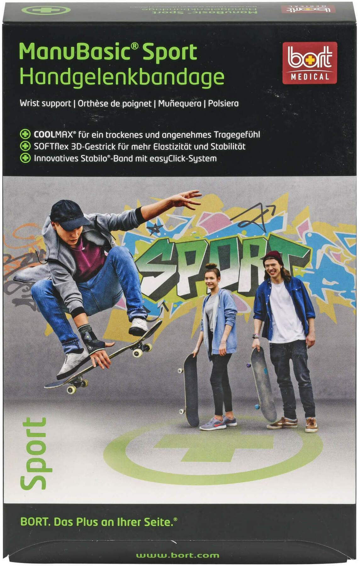 Bort Manubasic Sport Bandage Re.Xl Schw.-Grün kaufen | Volksversand ...