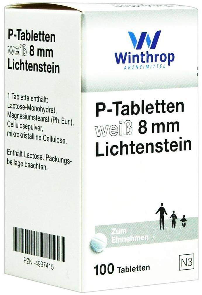 P Tabletten Weiß 8 mm 100 Tabletten kaufen | Volksversand Versandapotheke