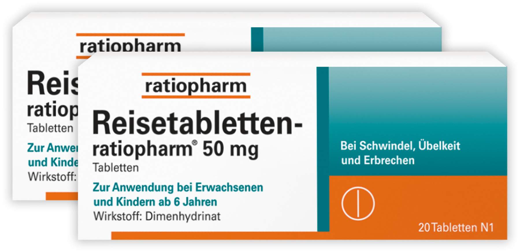 Reisetabletten ratiopharm 2 x 20 Tabletten kaufen | Volksversand ...