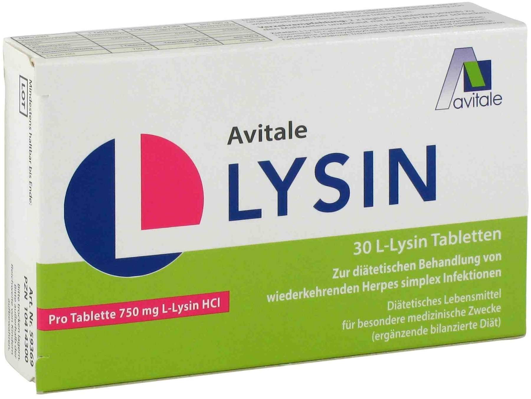 L-Lysin 750 mg 30 Tabletten kaufen | Volksversand Versandapotheke