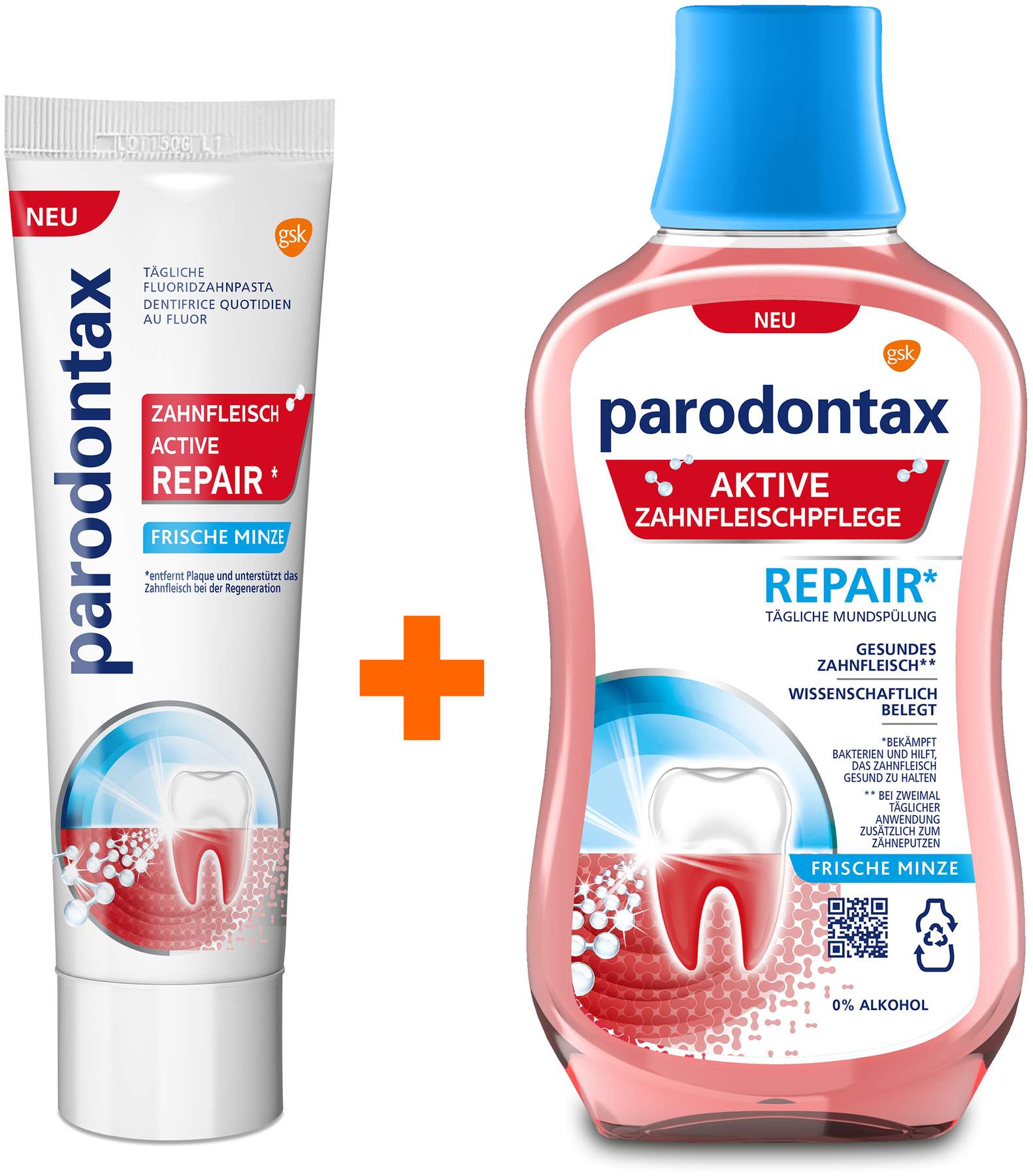 Parodontax Zahnfleisch Active Repair Zahnpasta 75 ml + Parodontax Akti ...