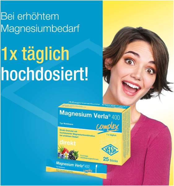 Magnesium Verla 400 Waldbeere Direkt-Granulat 25 Sticks kaufen ...