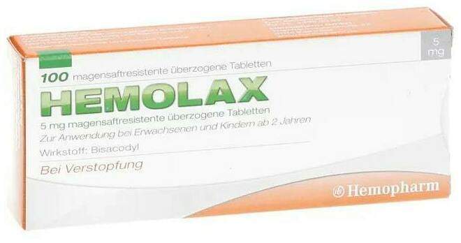 Hemolax 5 mg 100 Magensaftresistente Tabletten kaufen | Volksversand ...