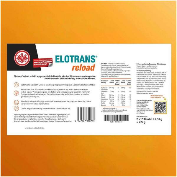 Elotrans reload Elektrolyt-Pulver Teampack 30 x 7.57 g kaufen ...