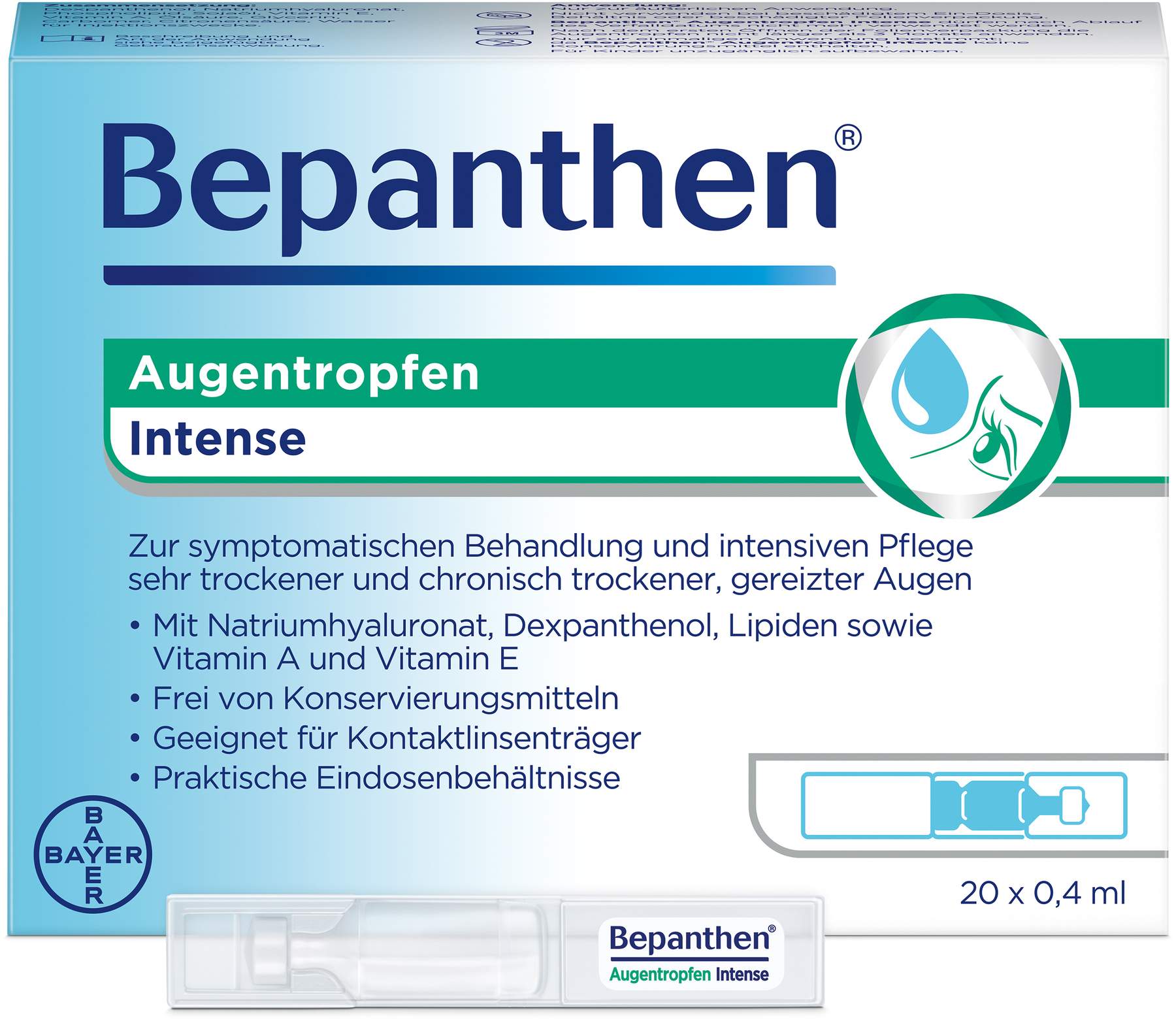 Bepanthen Augentropfen Intense 20 x 0,4 ml kaufen | Volksversand ...