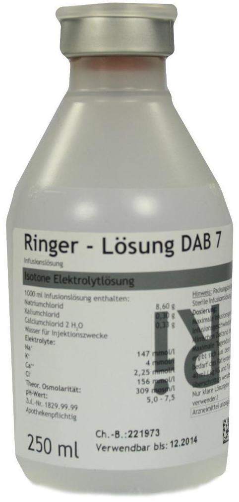 Ringer Lösung Dab 7 Plastik 250 ml Infusionslösung kaufen ...
