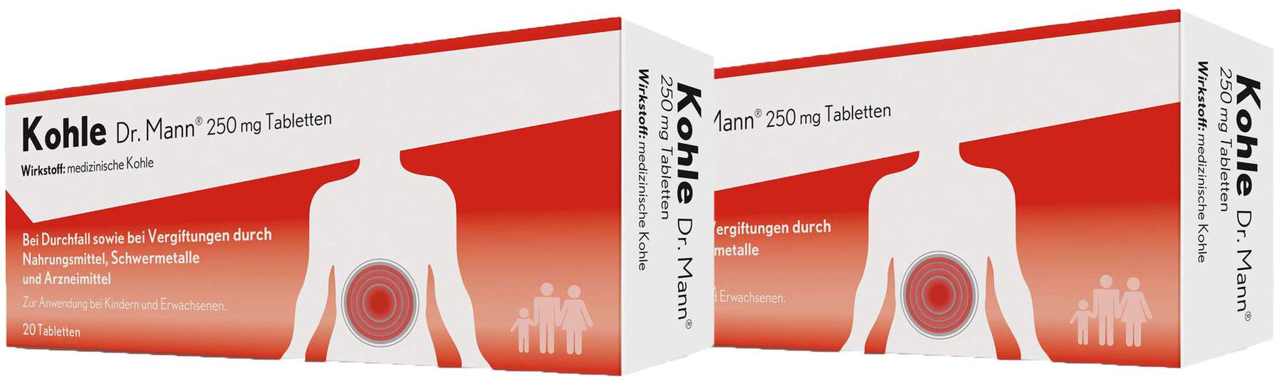 Kohle Dr. Mann 250 mg 2 x 20 Tabletten kaufen | Volksversand ...