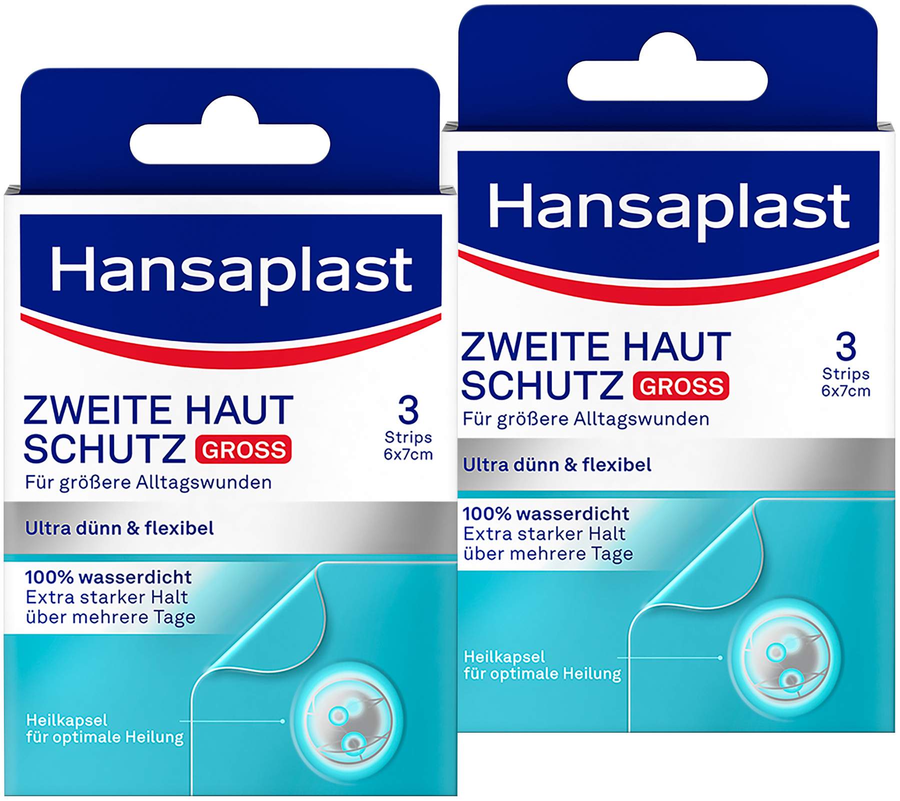 Hansaplast Zweite Haut Schutz groß Pflaster 2 x 3 Stück kaufen ...