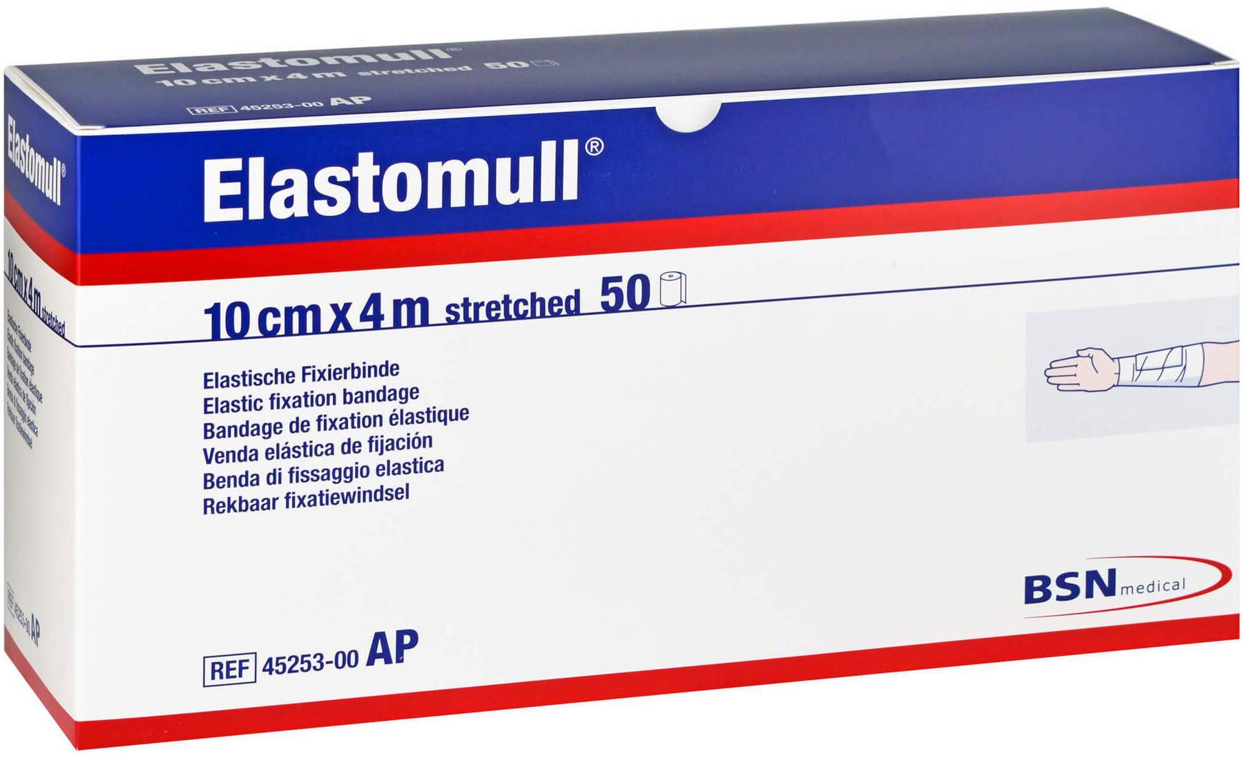Elastomull 10 cm X 4 M Elast. Fixierb. 50 Stück kaufen | Volksversand ...