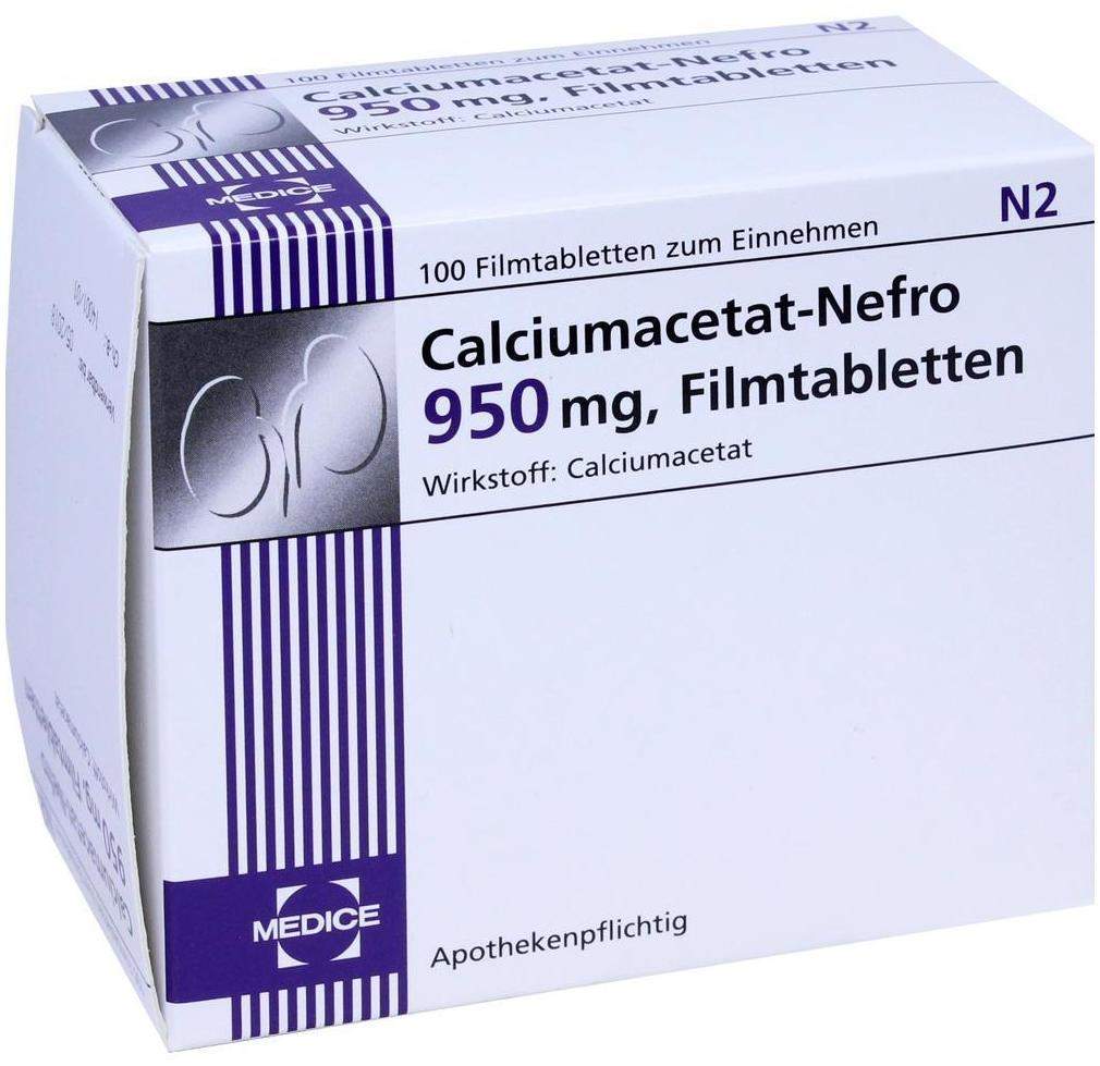 Calciumacetat Nefro 950 mg 100 Filmtabletten kaufen | Volksversand ...